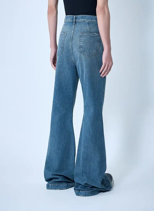Rick Owens Denim Bolan Bootcut Pants - Blue