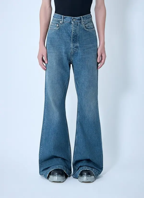 Rick Owens Denim Bolan Bootcut Pants - Blue