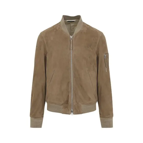 TOM FORD Suede Bomber Jacket - Multicolor