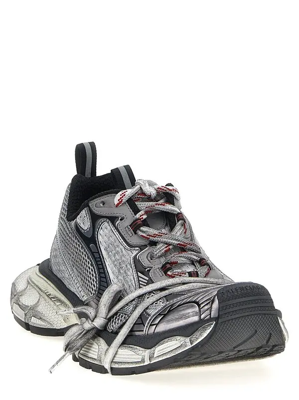 Balenciaga 3xl Mesh And Polyurethane Sneakers - Gray