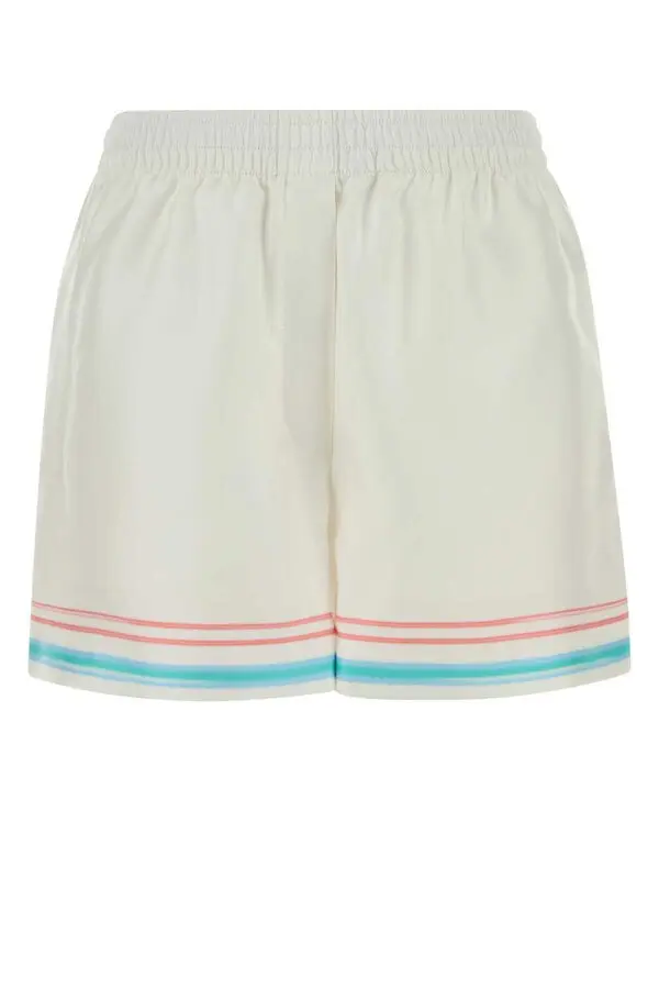 Casablanca Silk Shorts - White