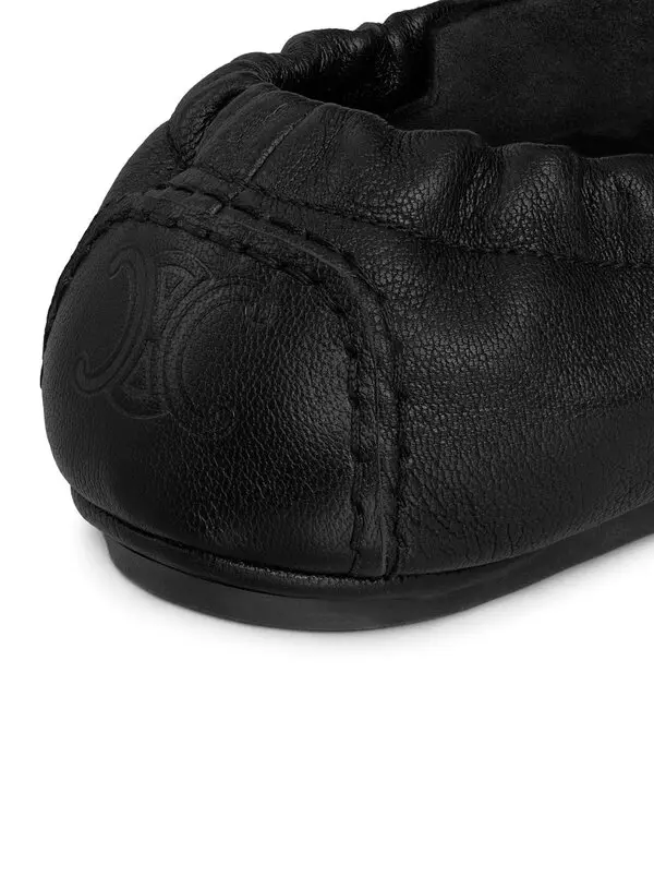 Celine Adam Slip-on Moccasins In Goat Leather - Black