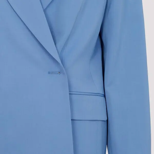 Dries Van Noten Double Breasted Wool Blazer With Vented Back