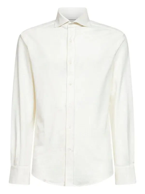 Brunello Cucinelli Linen And Cotton Blend Shirt - Multicolor