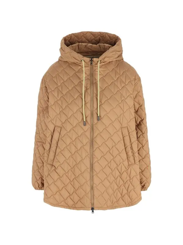 Herno Quilted Down Jacket With Drawstring Hood - Multicolor