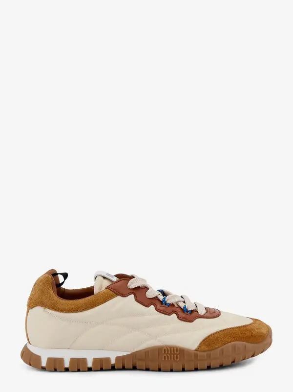 Miu Miu Technical Fabric And Suede Lace-up Sneakers - Multicolor