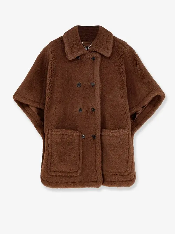 Max Mara Alpaca, Cashmere And Silk Cape - Multicolor
