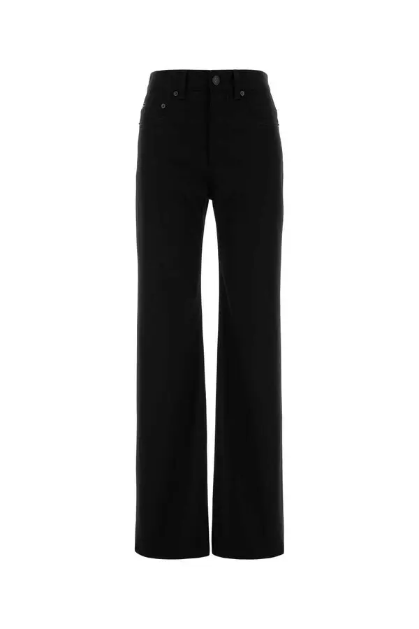 Balenciaga Stretch Wool Trousers - Black
