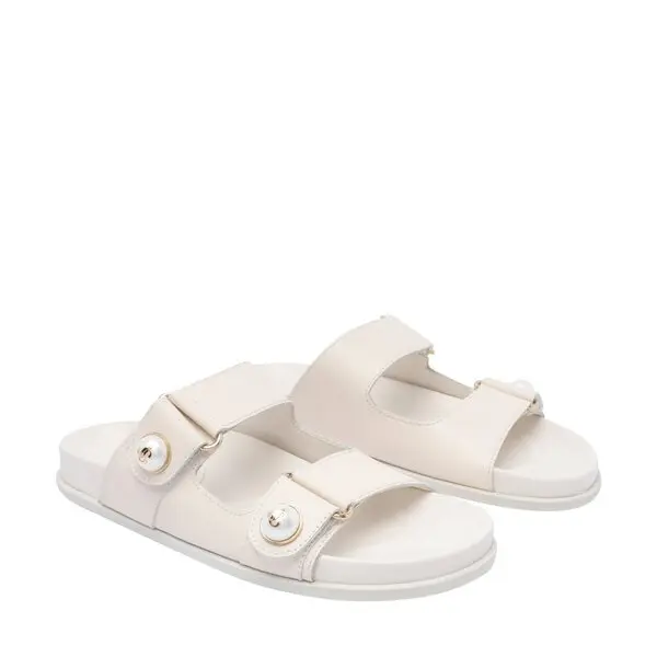 JIMMY CHOO Fayence Embellished Fabric And Calf Leather Sandals