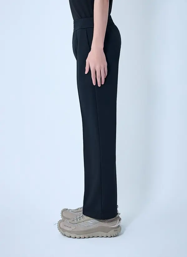 Moncler Elasticated Waist Straight Leg Trousers - Black