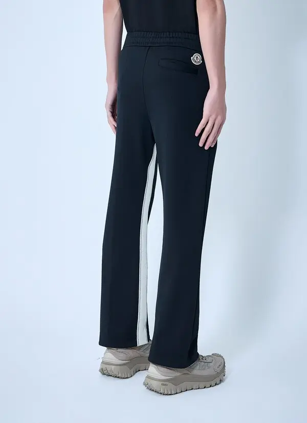 Moncler Elasticated Waist Straight Leg Trousers - Black