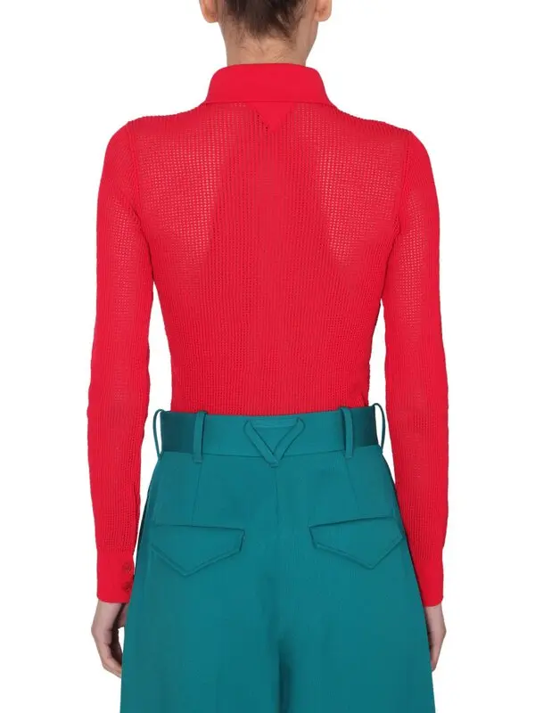 Bottega Veneta Slim Fit Mesh Cardigan