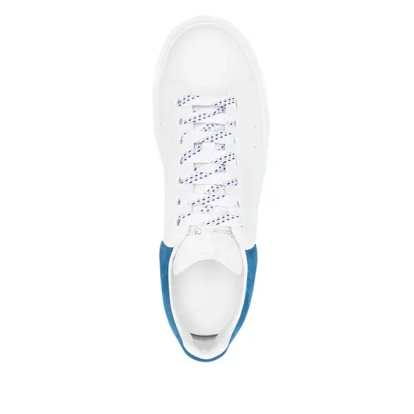 Alexander McQueen Low-top Sneakers With Suede Heel Panel - White