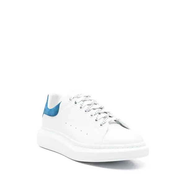 Alexander McQueen Low-top Sneakers With Suede Heel Panel - White