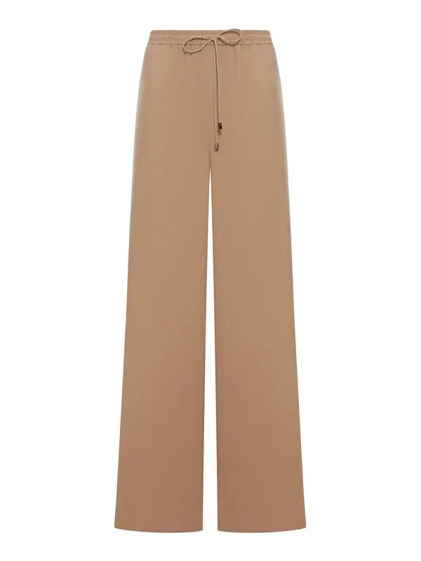Max Mara Wide Leg Washed Silk Trousers - Multicolor
