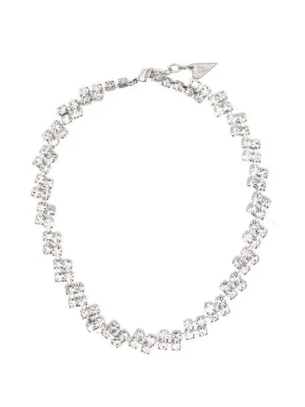 FORTE_FORTE Silver-tone Crystal Embellished Necklace - Multicolor