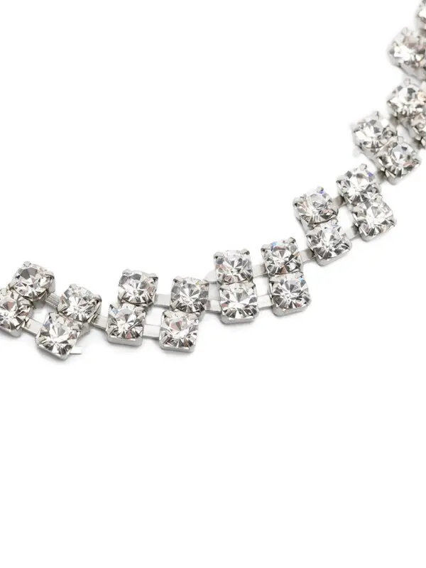 FORTE_FORTE Silver-tone Crystal Embellished Necklace