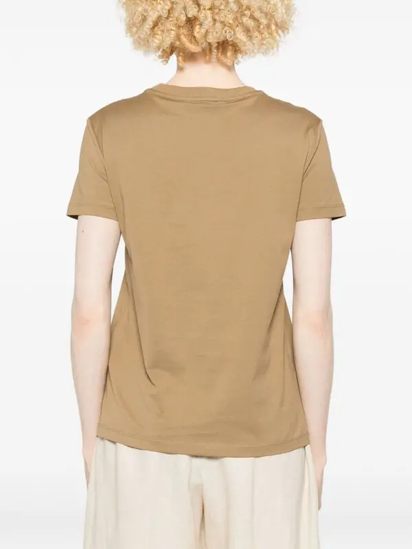 Max Mara Cotton T-shirt With Logo Detail - Multicolor