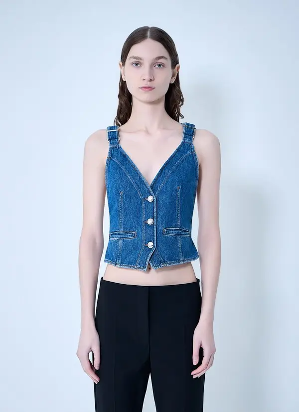 Sportmax Denim Vest - Blue