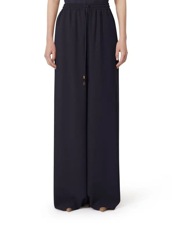 Max Mara Wide Leg Silk Trousers - Multicolor