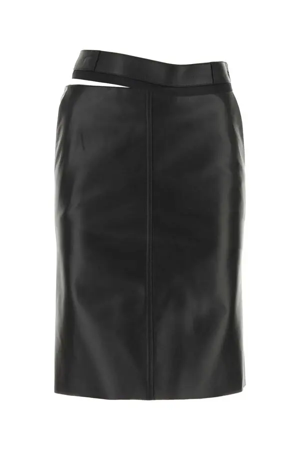 Fendi Leather Skirt - Black