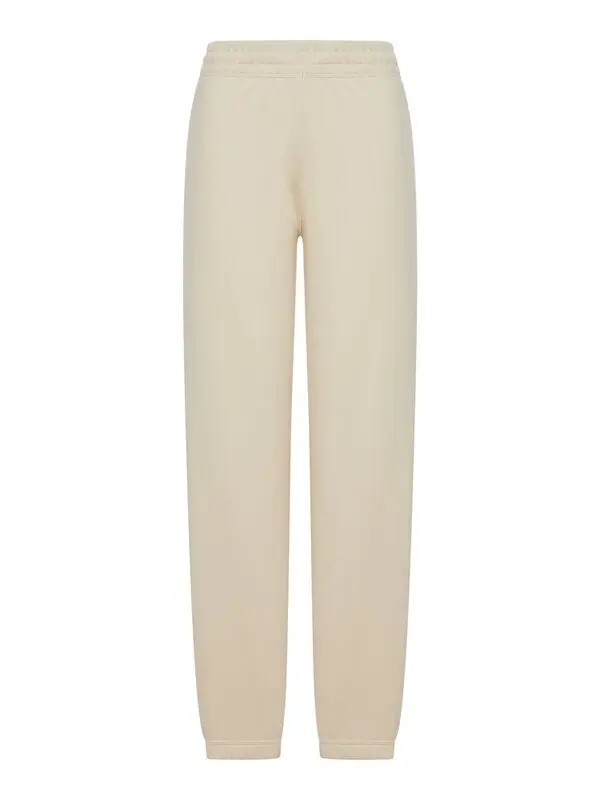 Burberry Cotton Jogging Trousers With Check Appliqu - Multicolor