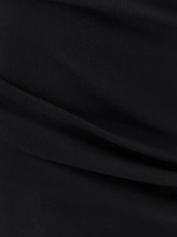 Max Mara Virgin Wool Dress With Draped Back - Multicolor