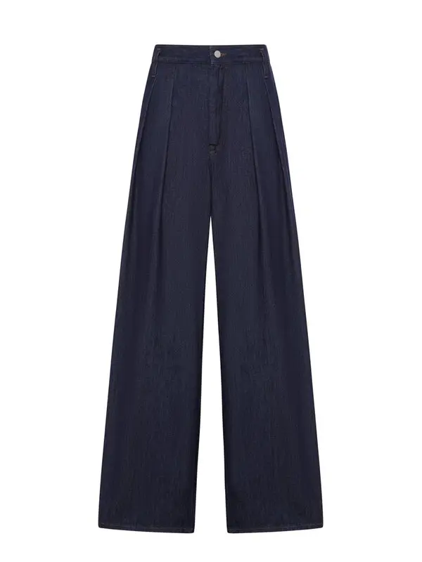 Dries Van Noten Wide Leg Jeans With Darts - Brown
