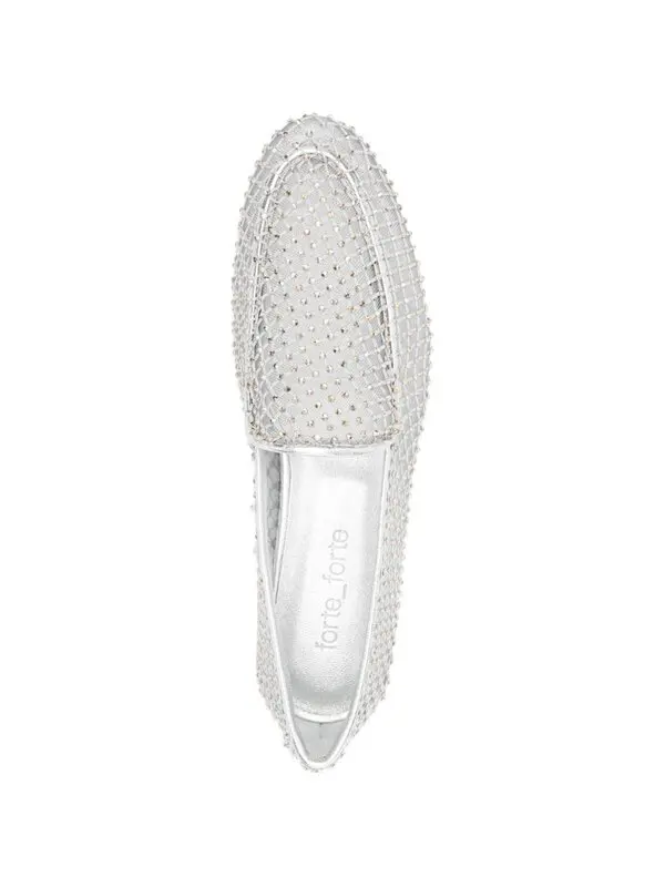 FORTE_FORTE Embellished Mesh Loafers