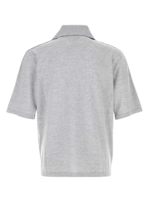 Bottega Veneta Grey Wool Polo Shirt