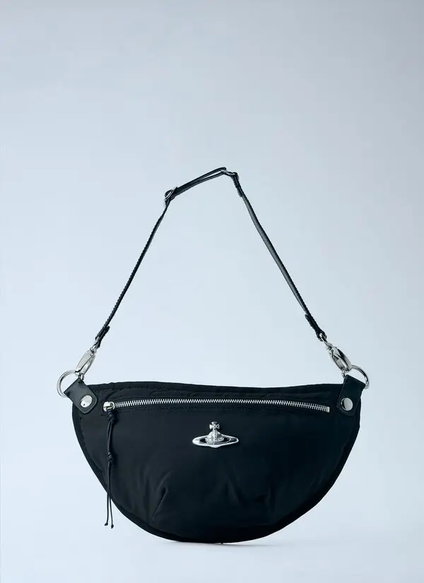 VIVIENNE WESTWOOD City Crossbody Bag With Orb Emblem - Black