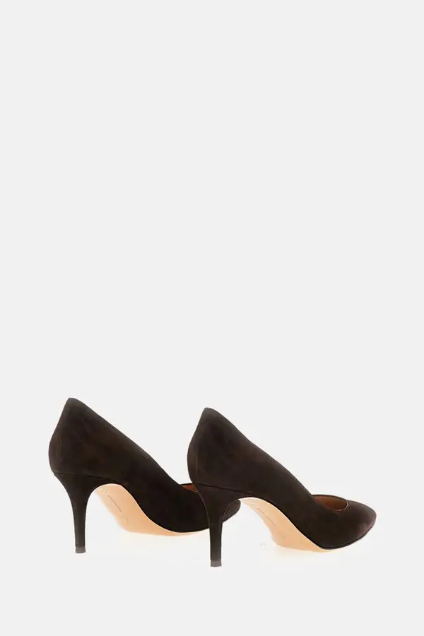 GIANVITO ROSSI Suede Pointed-toe Stiletto Pumps - Multicolor