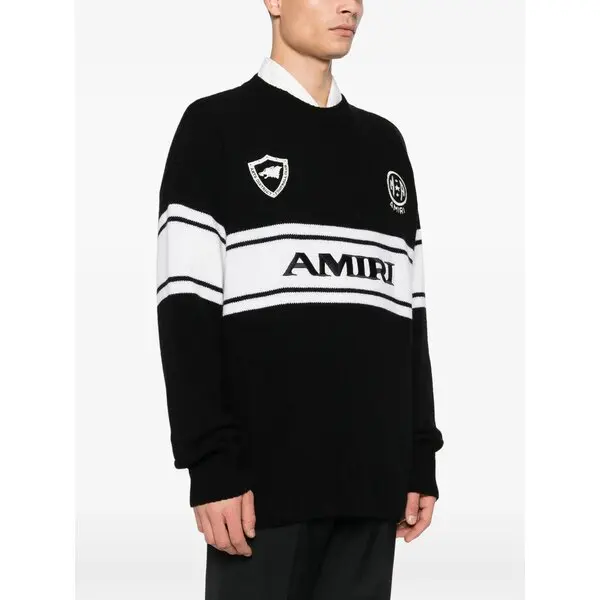 Amiri Striped Emblem Knit Jumper