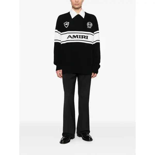 Amiri Striped Emblem Knit Jumper