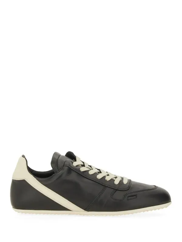 Rick Owens Leather Minimal Sneaker - Black