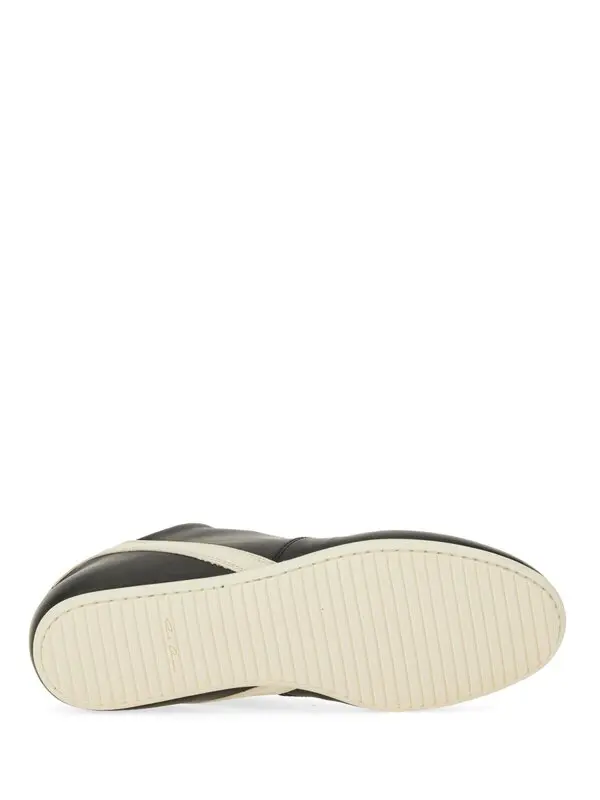Rick Owens Leather Minimal Sneaker - Black