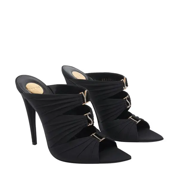 Saint Laurent Emilie Pump Sandals - Black