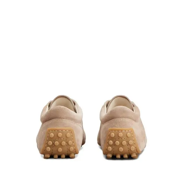 TOD'S Suede Lace-up Sneakers - Cream