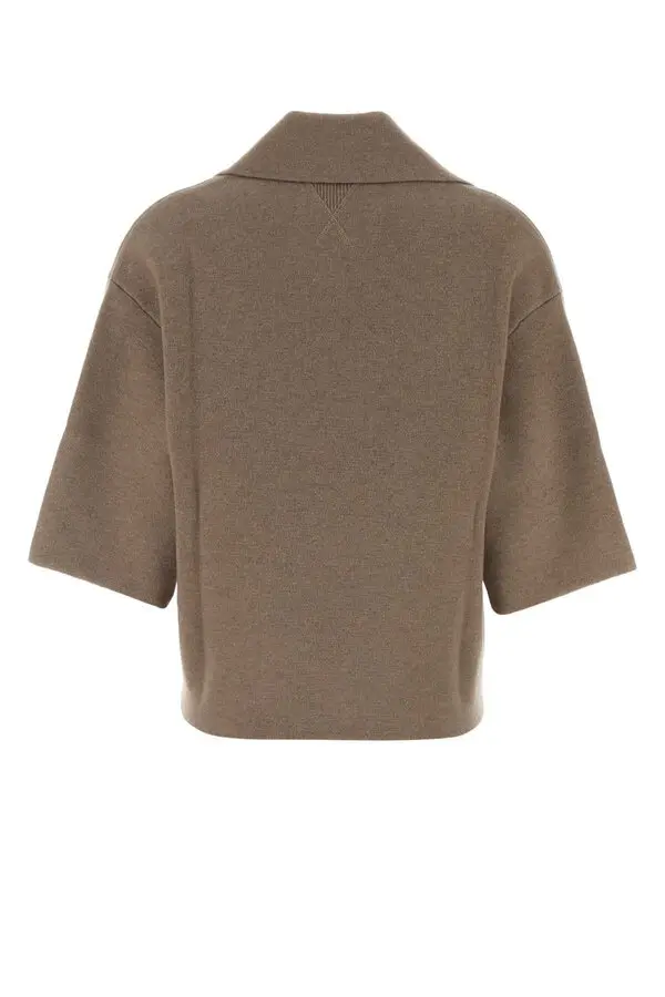 Bottega Veneta Cashmere Blend Polo Shirt - Brown