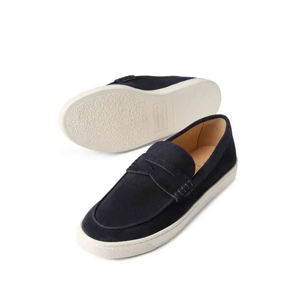 Brunello Cucinelli Suede Slip-on Loafers