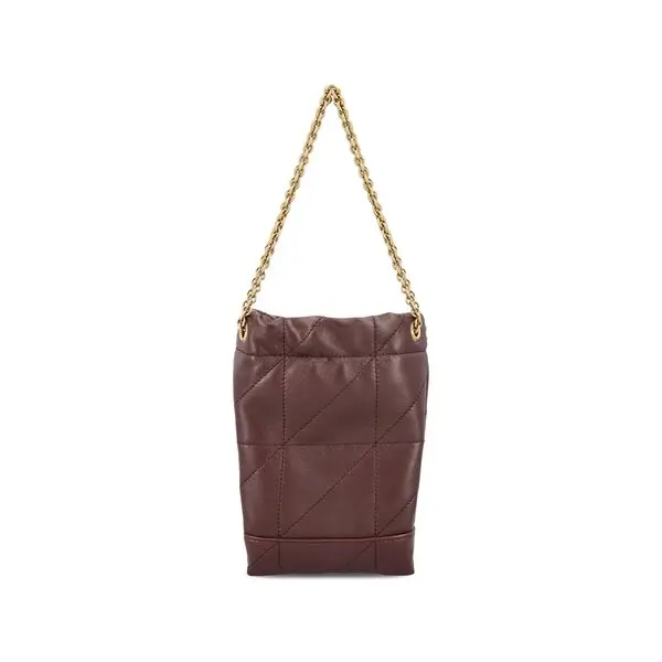 Saint Laurent Quilted Lamb Skin Bucket Bag - Red