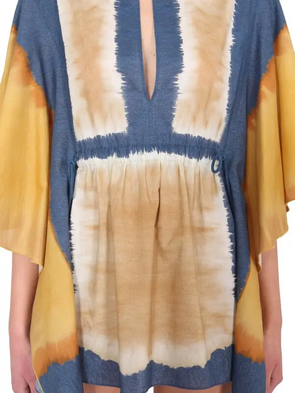 Alberta Ferretti Tie-dye Print Caftan