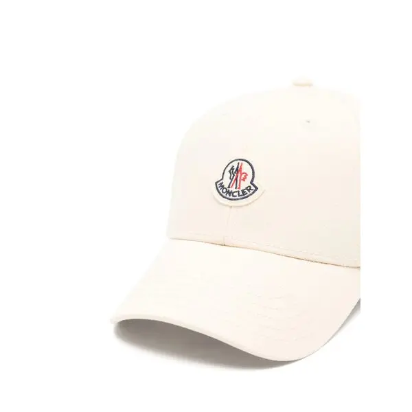 Moncler Logo Patch Baseball Cap - Cream