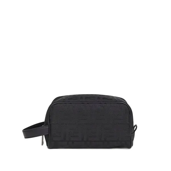 Fendi Embossed Calf Leather Travel Bag - Black