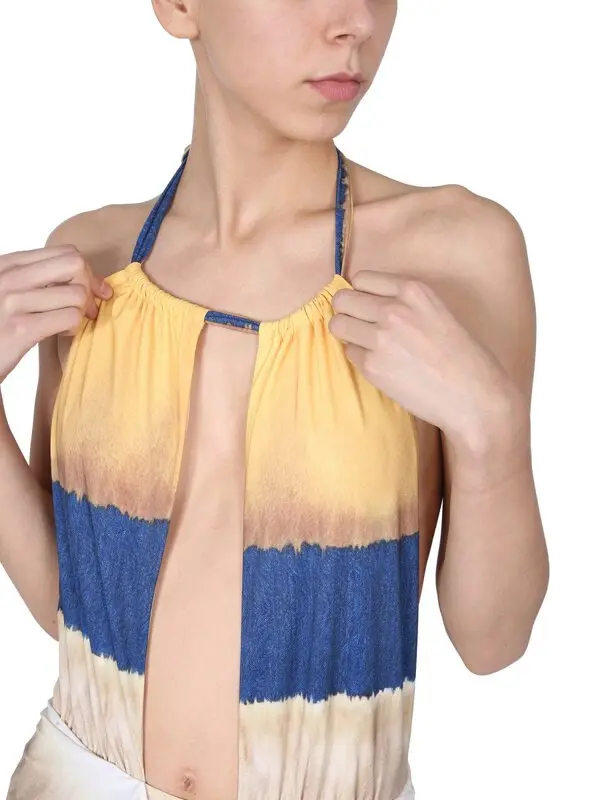 Alberta Ferretti One Piece Swimsuit With Tie & Dye Print