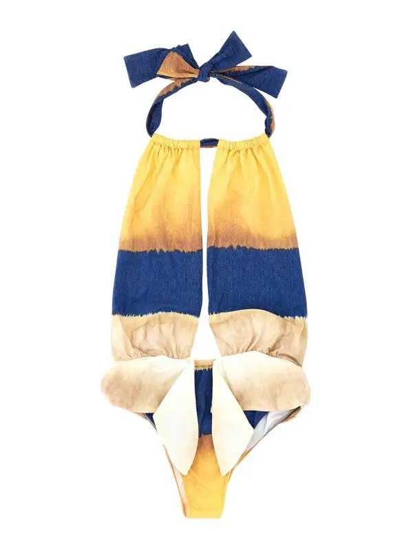 Alberta Ferretti One Piece Swimsuit With Tie & Dye Print
