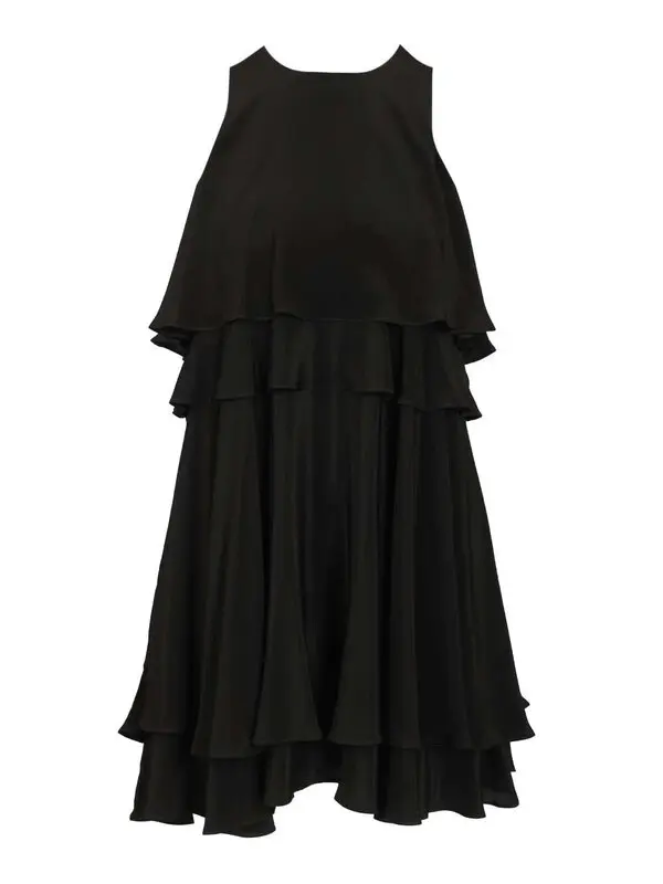 AMI Paris Short Sleeveless Ruffled Dress