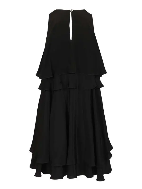 AMI Paris Short Sleeveless Ruffled Dress