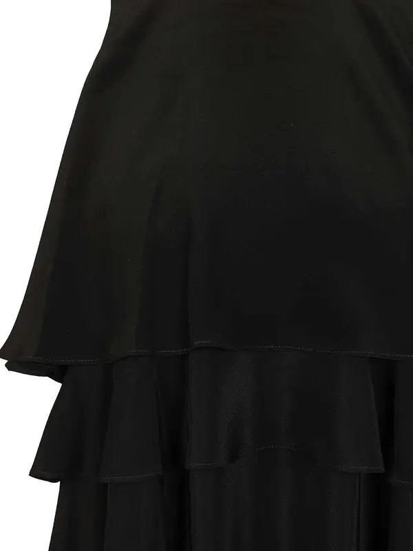 AMI Paris Short Sleeveless Ruffled Dress