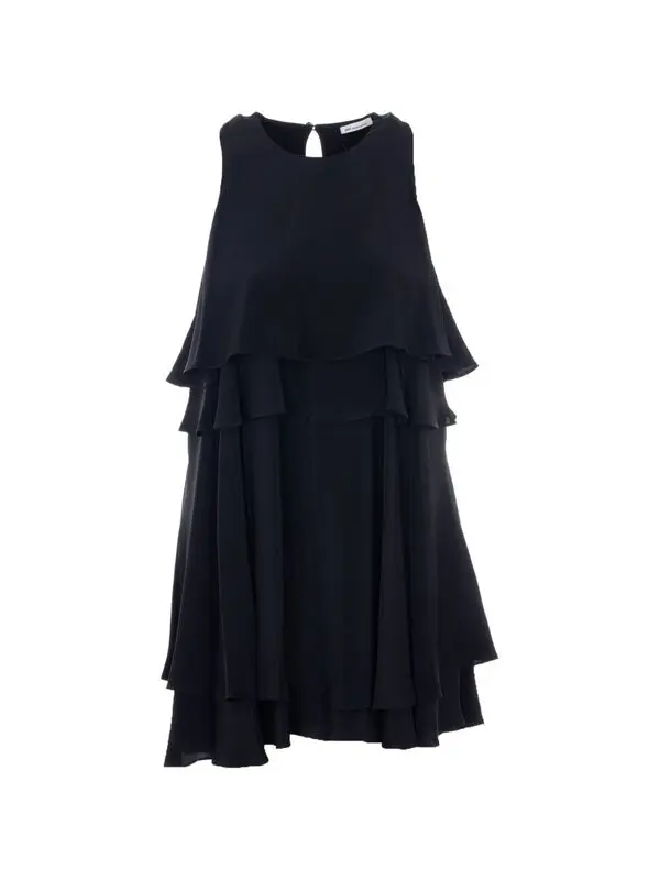 AMI Paris Short Sleeveless Ruffled Dress